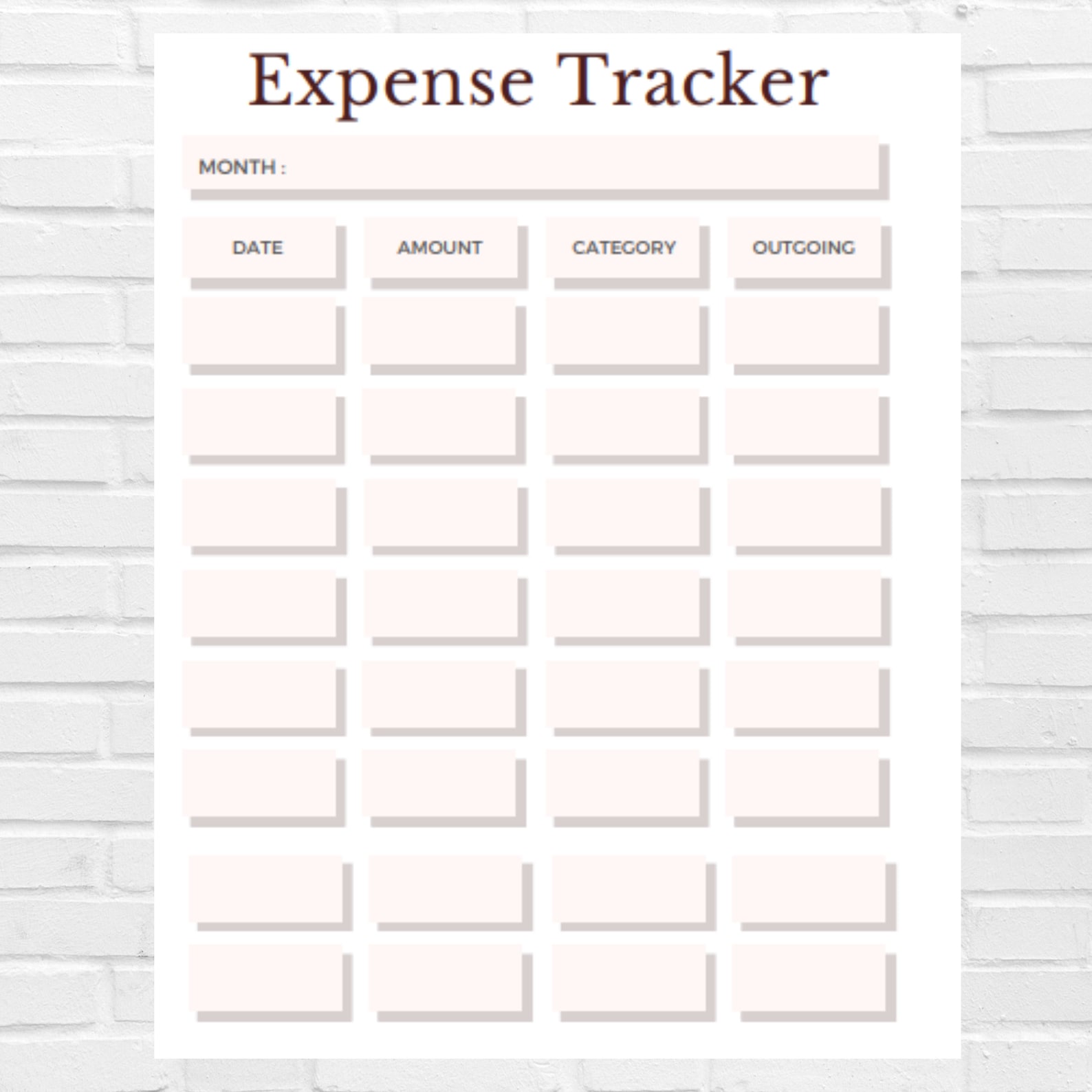 Expense Tracker | Spending Tracker | EASY TO USE Downloadable | Track ...