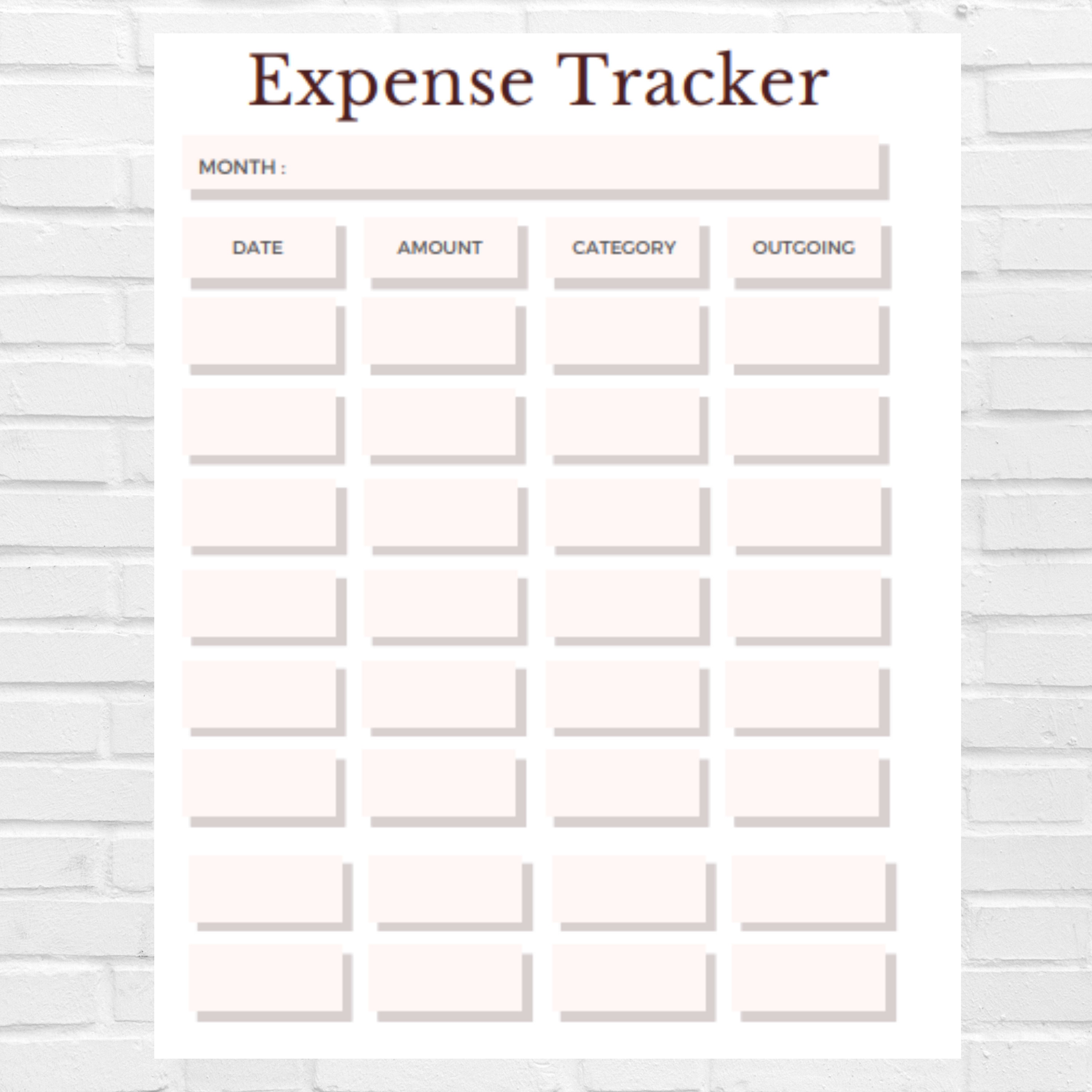 Expense Tracker | Spending Tracker | EASY TO USE Downloadable | Track ...