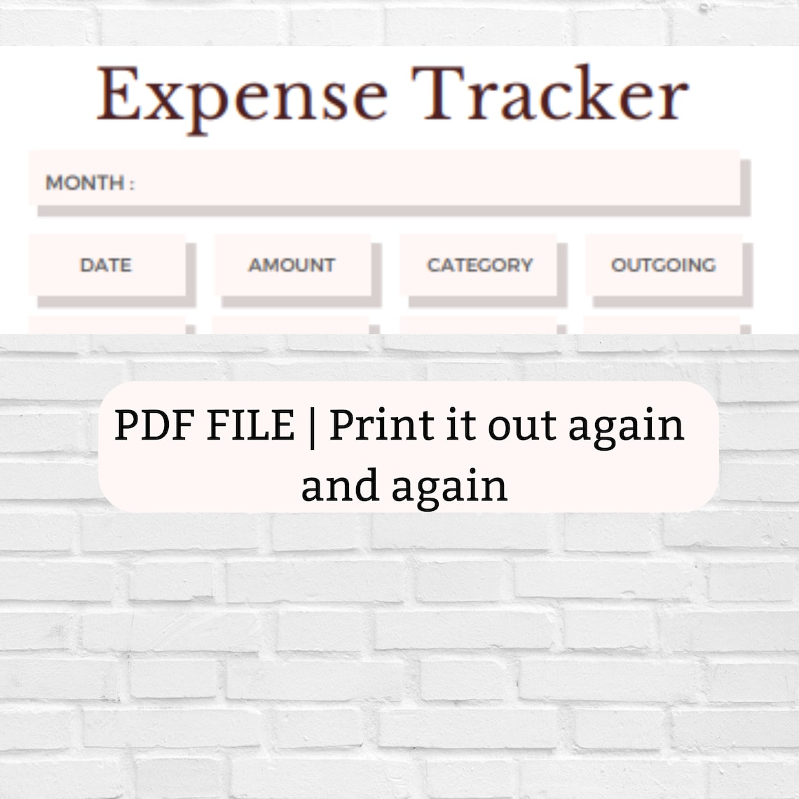 Expense Tracker | Spending Tracker | EASY TO USE Downloadable | Track ...