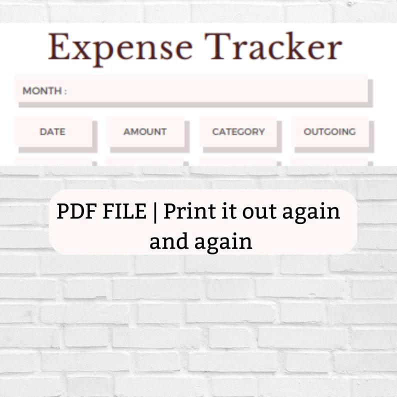 Expense Tracker | Spending Tracker | EASY TO USE Downloadable | Track ...