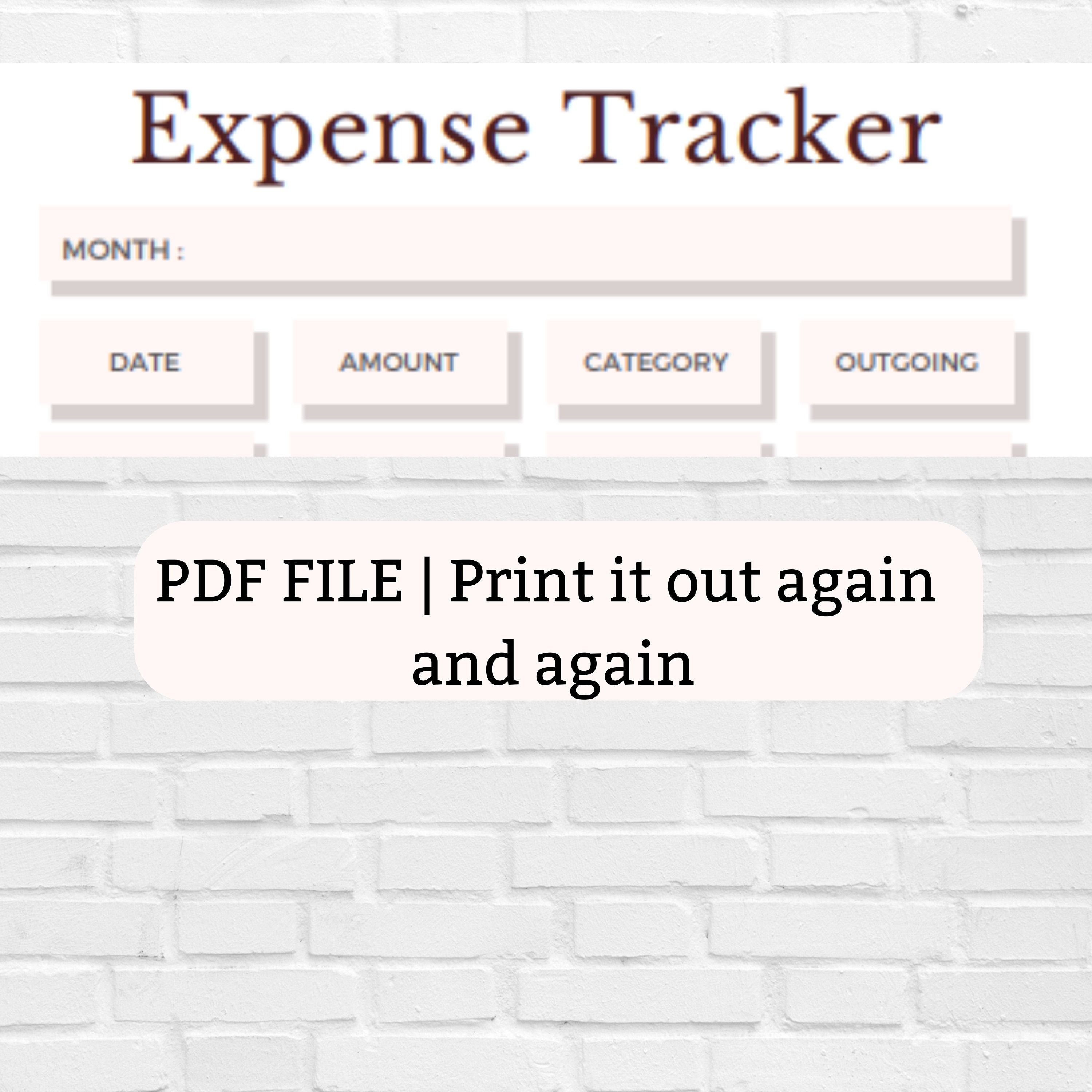 Expense Tracker | Spending Tracker | EASY TO USE Downloadable | Track ...