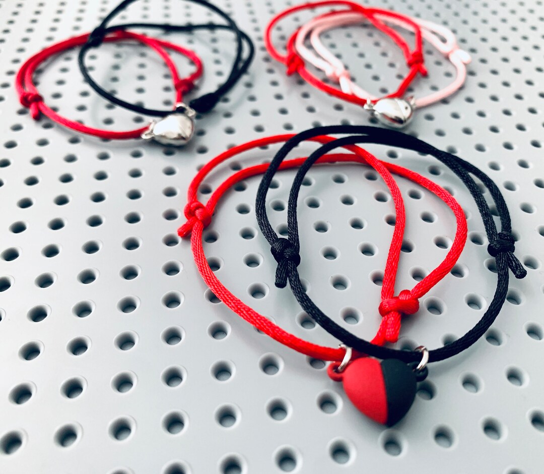 Magnetic Heart Couples Rope Thread Bracelets - Etsy UK