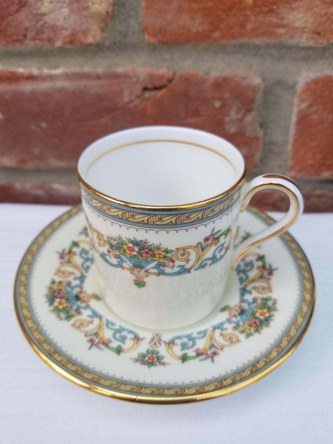 Vintage Aynsley Henley Demitasse Cup & Saucer: Fine Bone China Espresso ...