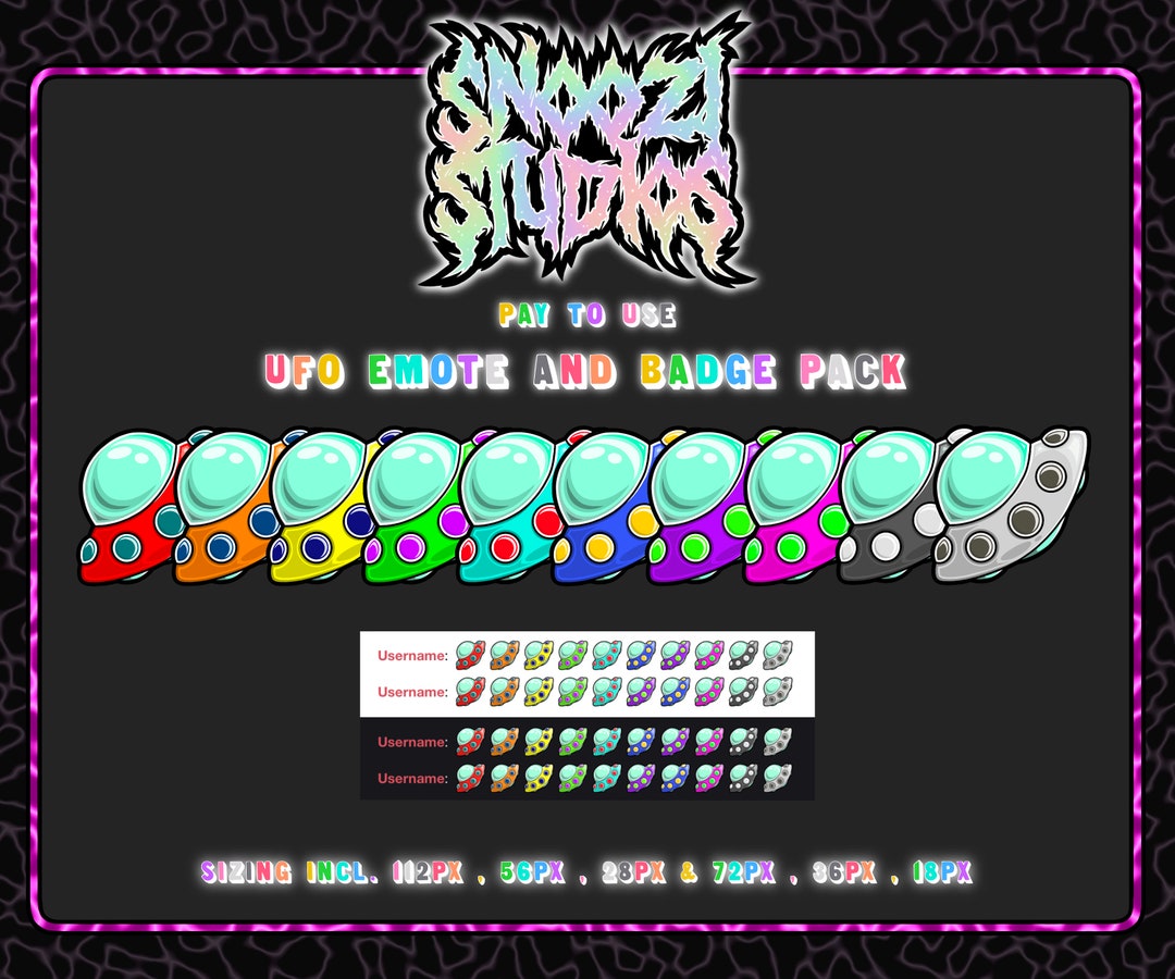 UFO - Basics Emote/badges Set of 10 (twitch/discord) - Etsy