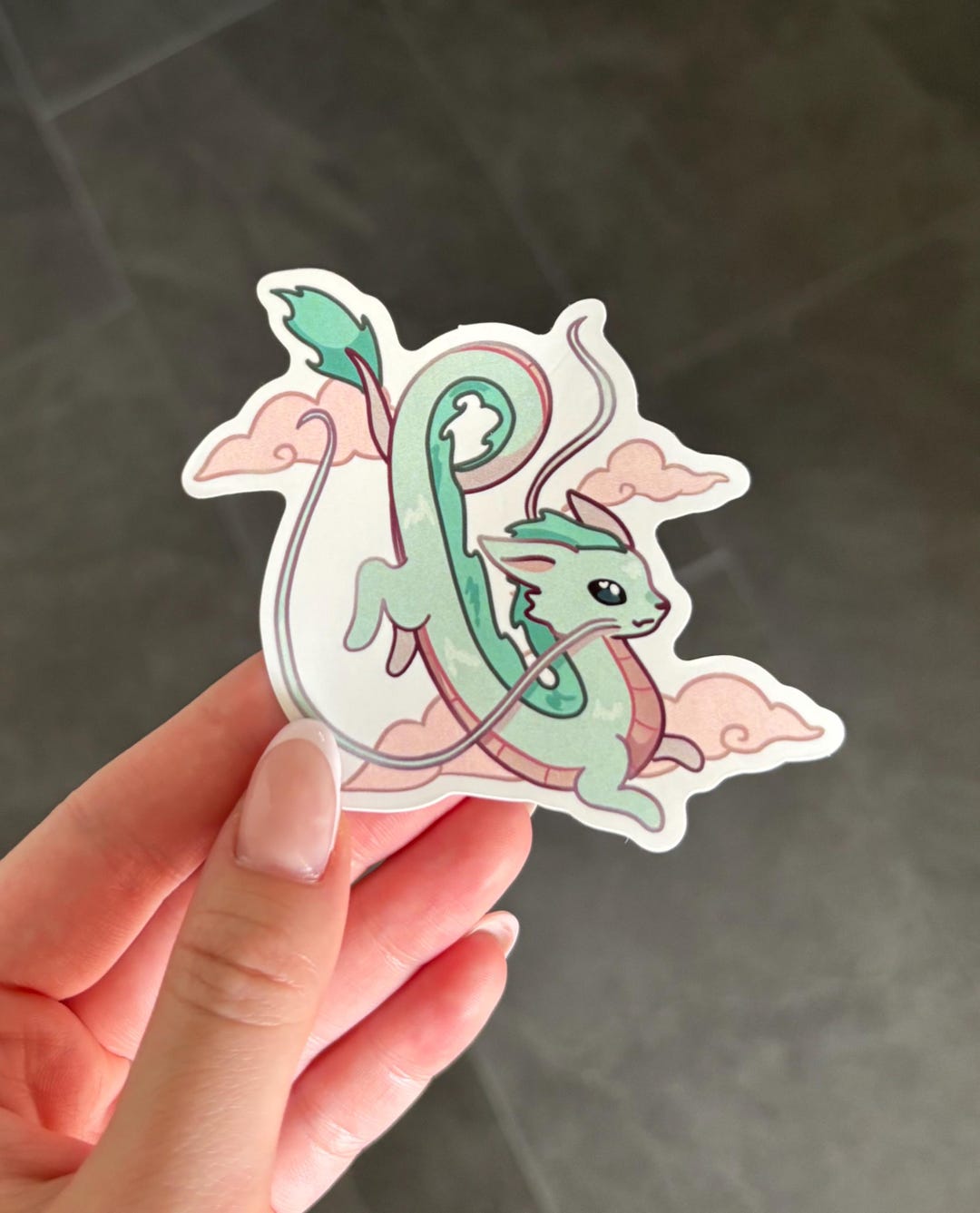 Cute Dragon Sticker Kawaii Spirited Away Haku Inspired Dragon in Green ...