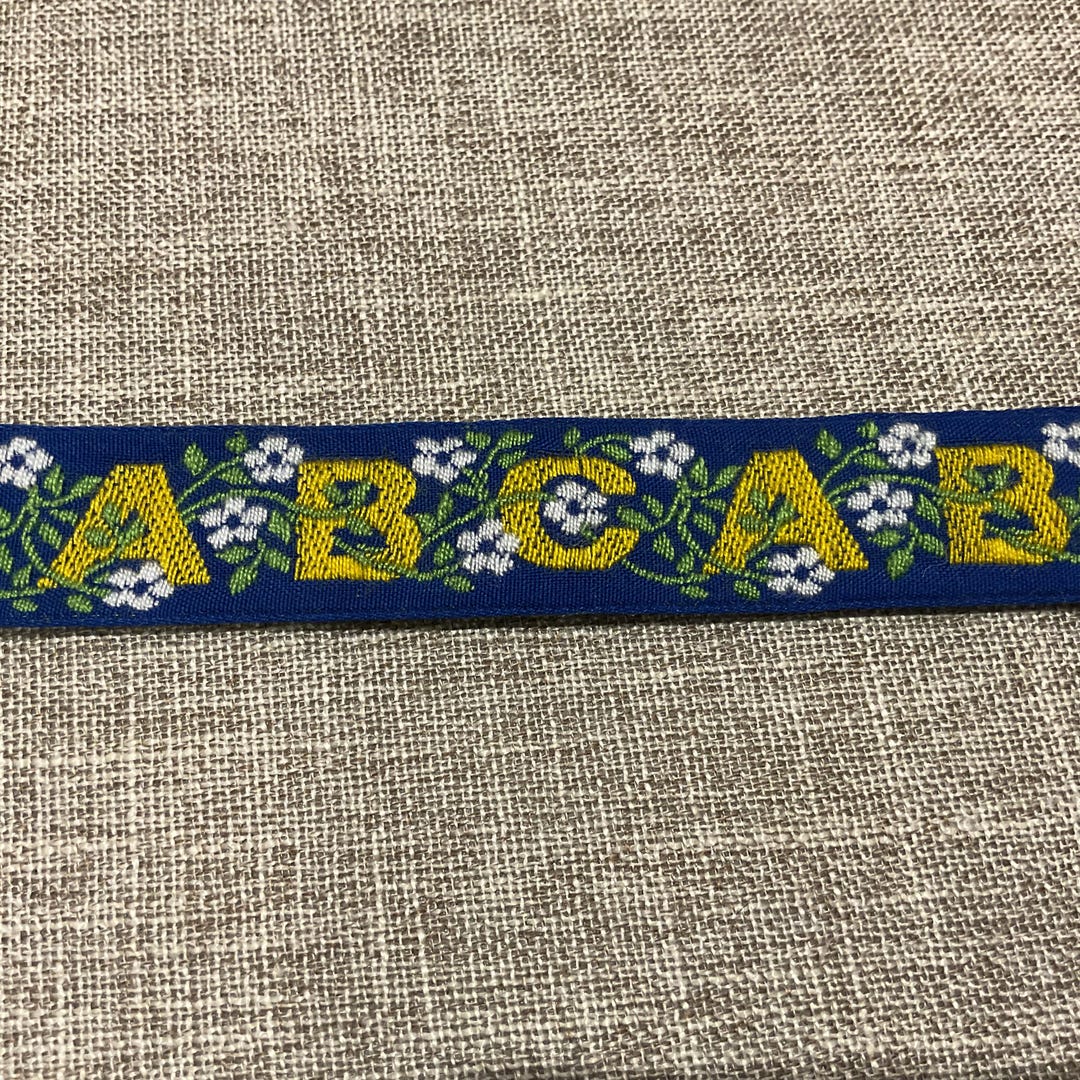 Vintage Cotton ABC Embroidered Floral Trim Braid Dressmaking Craft - Etsy