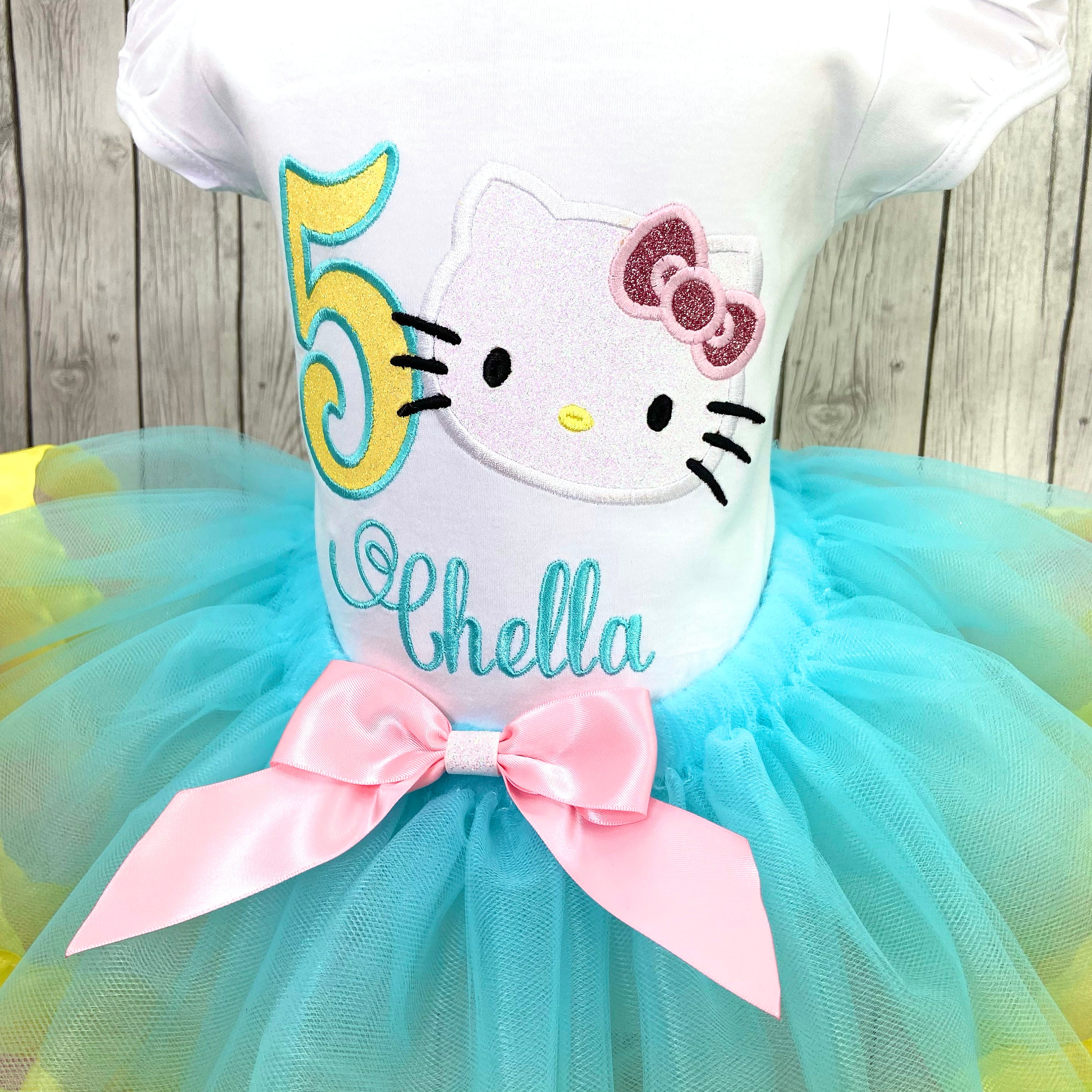 Personalized Hello Kitty Birthday Outfit Kitty Birthday - Etsy