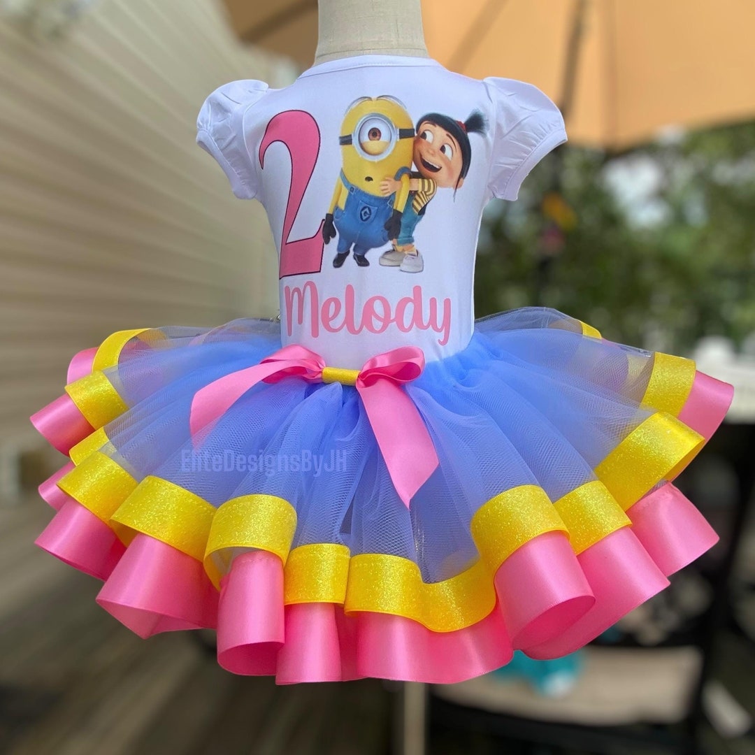 Custom Minion Girls Tutu Outfit, Yellow Monster Girl Tutu Outfit ...