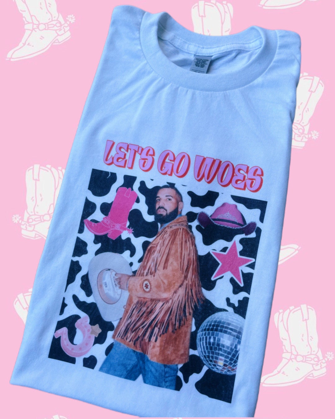 Drizzy Drake Disco Cowgirl T-shirt - Etsy