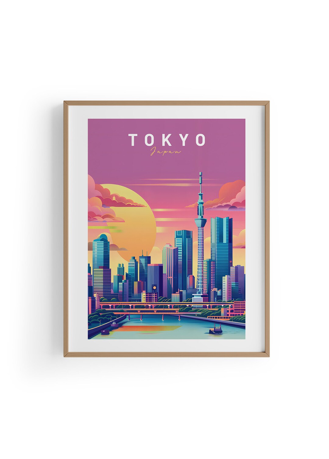 Tokyo Japan Travel Poster, Tokyo Poster, Digital Poster, Travel Digital ...
