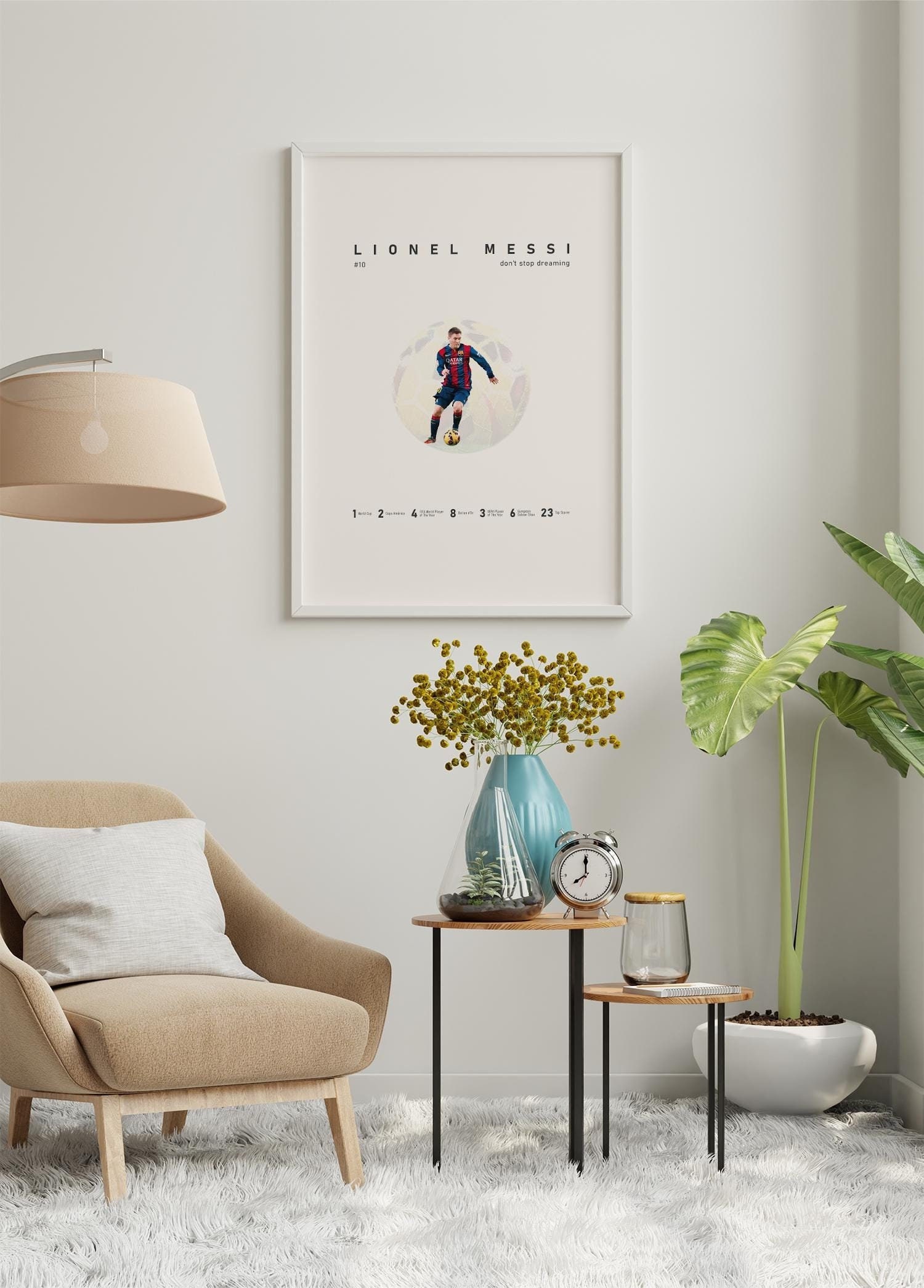 Lionel Messi Poster, Lionel Messi Fan Gift, Sports Digital Posters ...