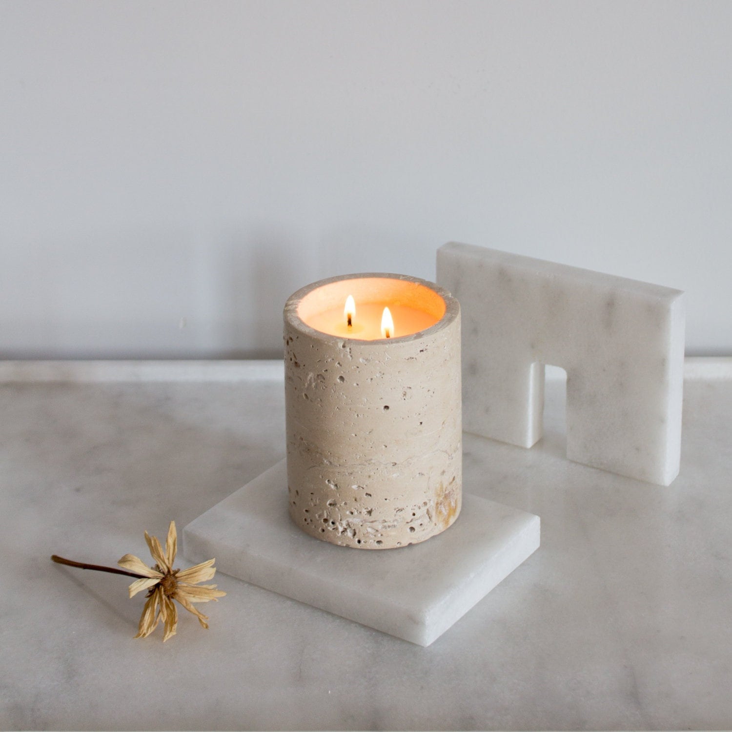 Soy Candles Travertine Gifts Marble Candle for Soy Wax - Etsy