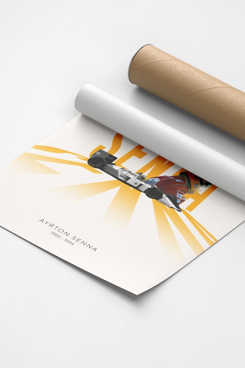 Ayrton Senna Poster, Digital Art Print, F1 Print Motorsport, Formula 1 ...