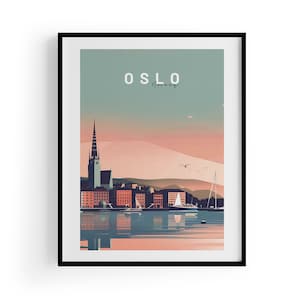 OSLO Norway Travel Print, Oslo Wall Decor Art Print, Norway Print ...
