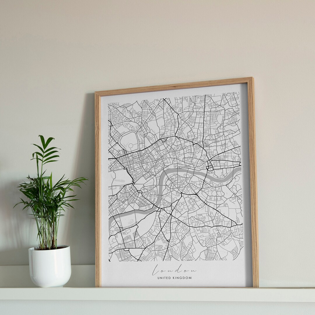 Custom LONDON Personalized Maps Custom Map Print Gift Custom Map Prints ...
