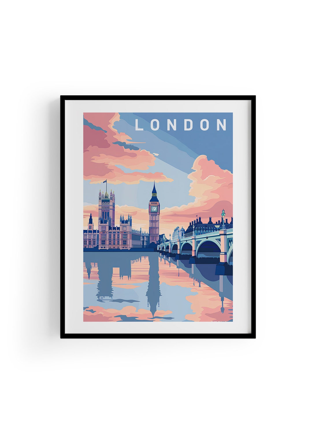 London Art Print, Digital Art Print London Wall Art, England Art Print ...