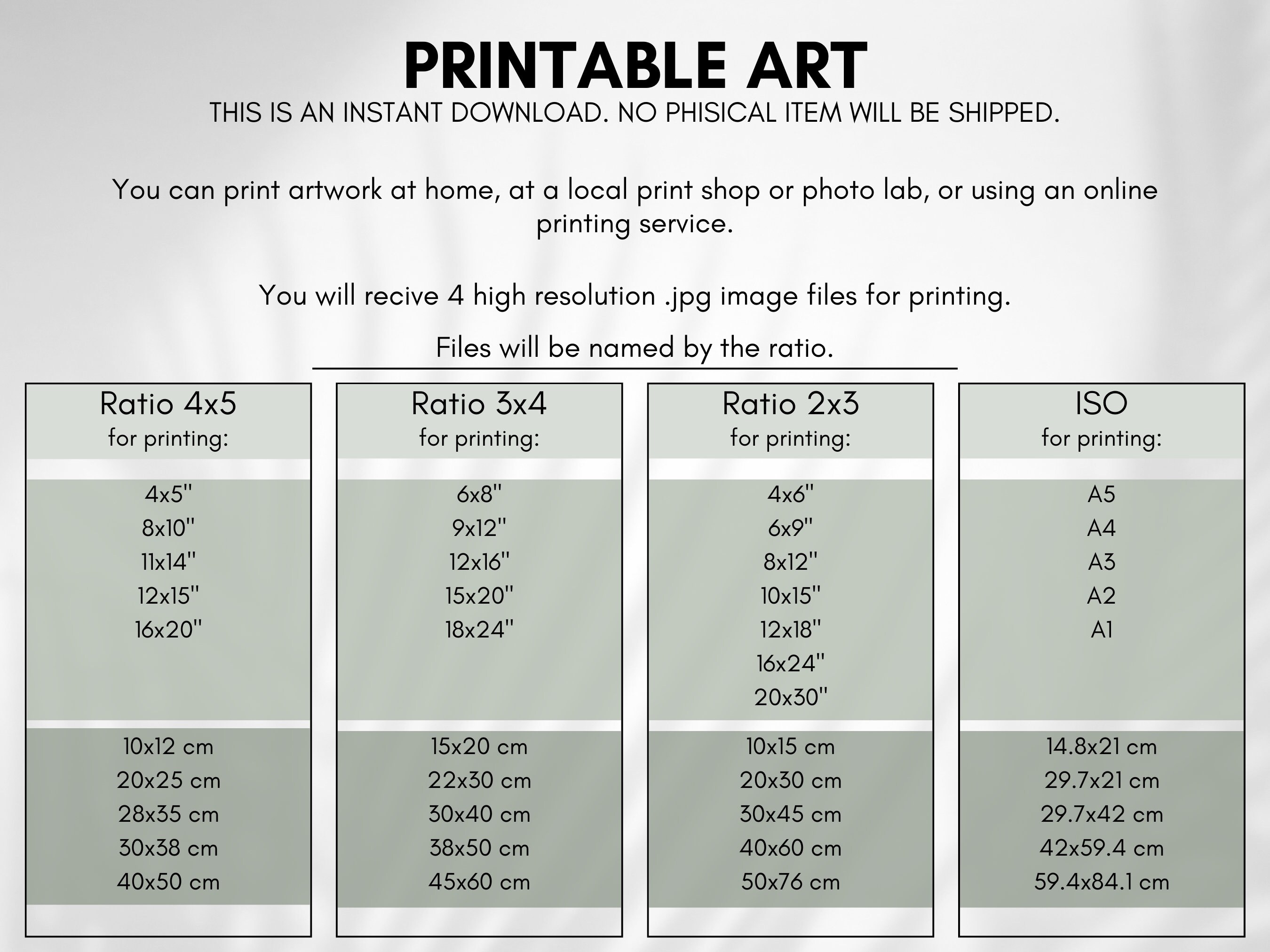 Botanical Wall Art, House Plant Guide Print, Types of Plants, Interior ...