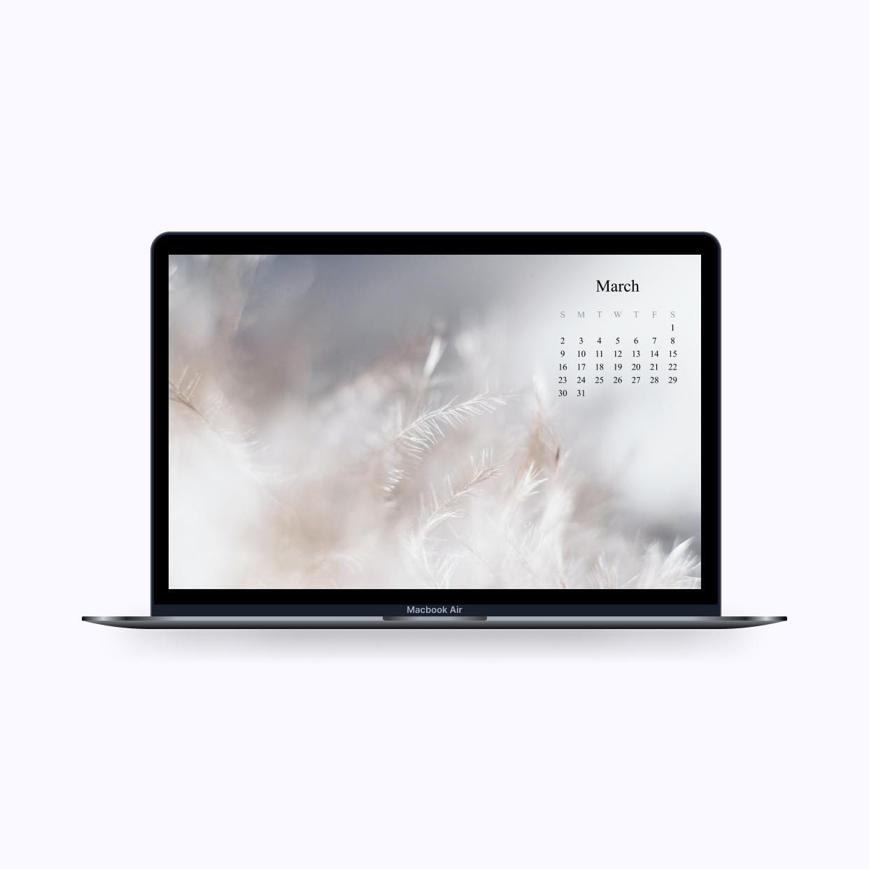 2025 Neutrals Monthly Desktop Calendar Wallpaper, Calming, Minimalist ...