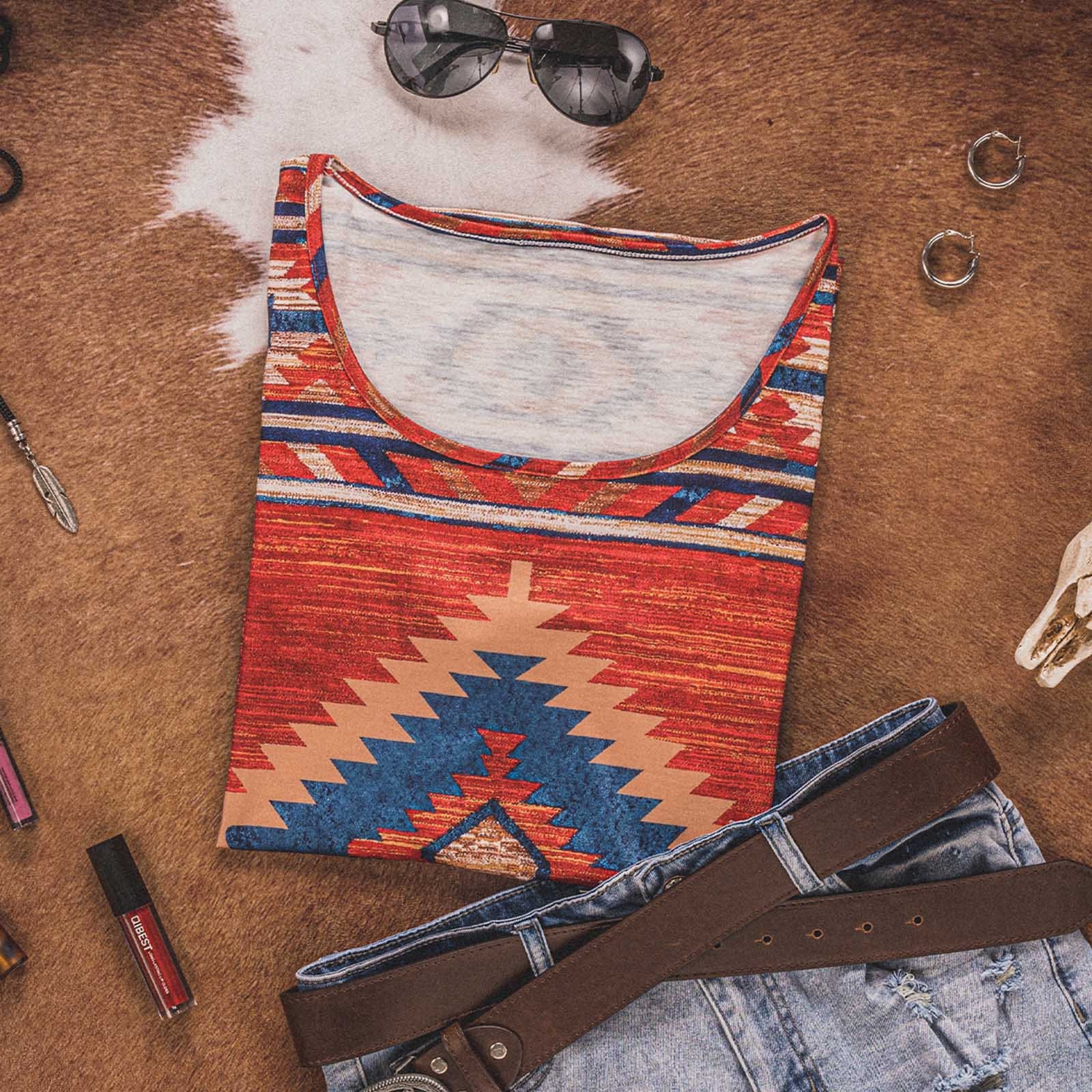 Aztec Top, Aztec Tank Top, Hippie Top, Boho Western Vest, Western Vest ...