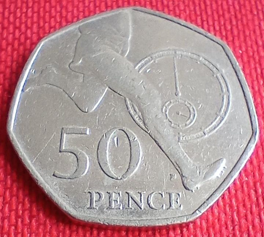 2004 50p Fifty Pence Coin - Runner's Legs - British UK Coin - Etsy