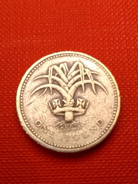 1985 One 1 Pound Coin Welsh Leek in Coronet UK /british | Etsy
