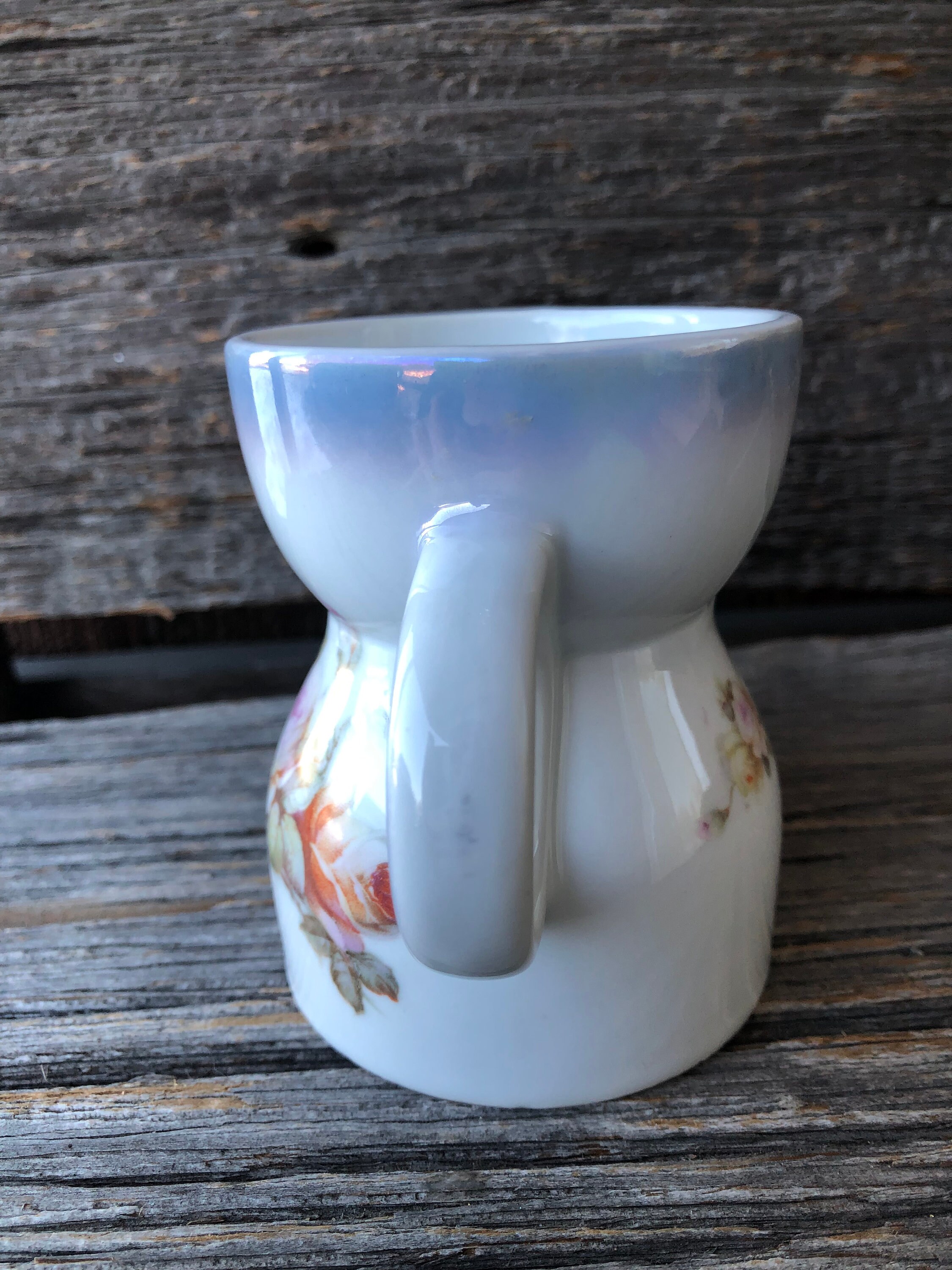 Antique Shaving Scuttle Mug Floral Roses Shaving Mug Shabby - Etsy