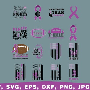 Pancreatic Cancer Awareness Svg, Purple Ribbon Svg, Pancreatic Cancer ...