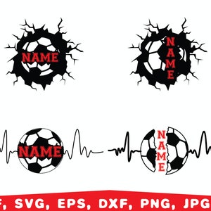 Soccer Svg Soccer Monogram Svg Soccer Player Svg Name - Etsy