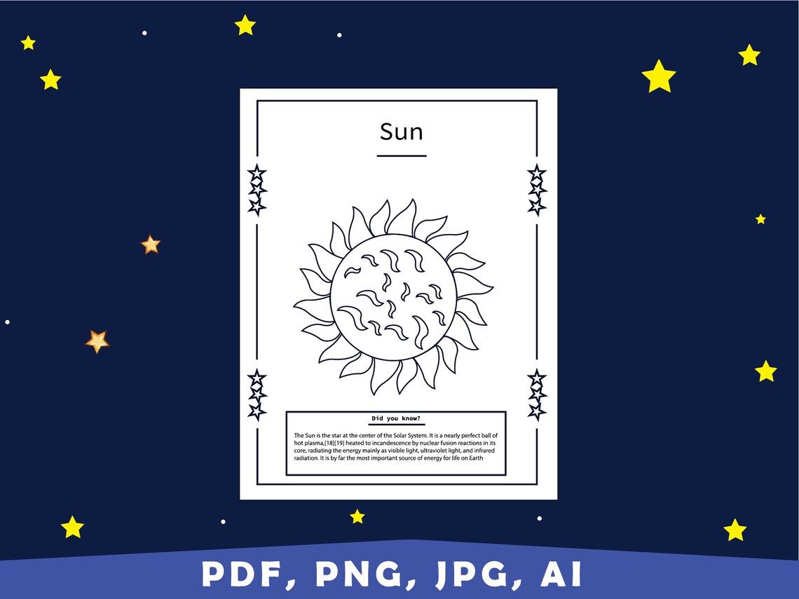 Planet Coloring Pages Space Solar System Coloring Book Space - Etsy