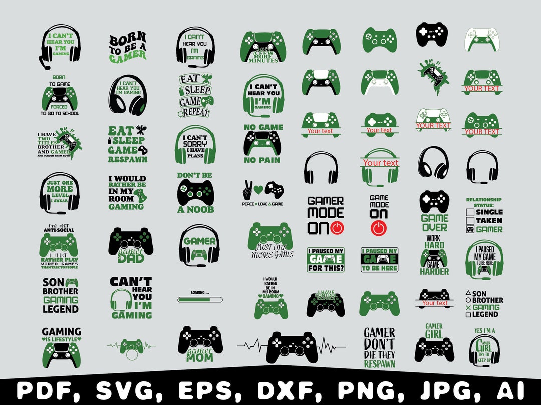 Gamer SVG Bundle, Video Game SVG Bundle, Gamer Svg, Game Controller Svg ...