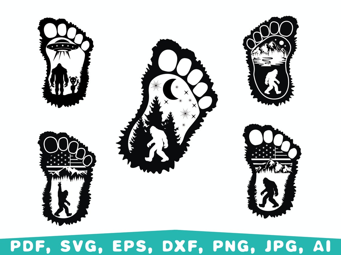 Bigfoot Svg Bundle Bigfoot Svg Big Foot Svg Bigfoot - Etsy