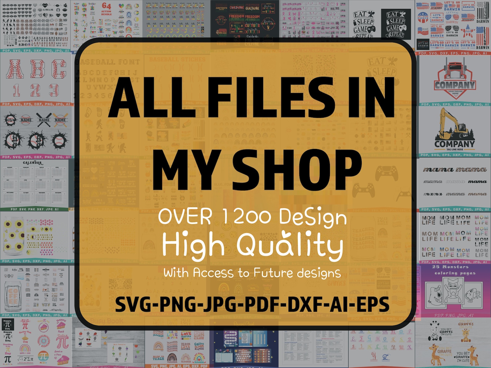 Alle Dateien im Shop svg, All Files SVG Bundle, SVG Files, Bundle, 1200 ...