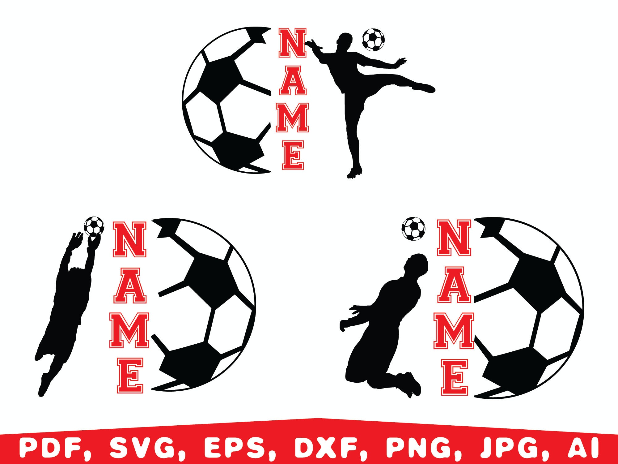Soccer Svg Soccer Monogram Svg Soccer Player Svg Name - Etsy