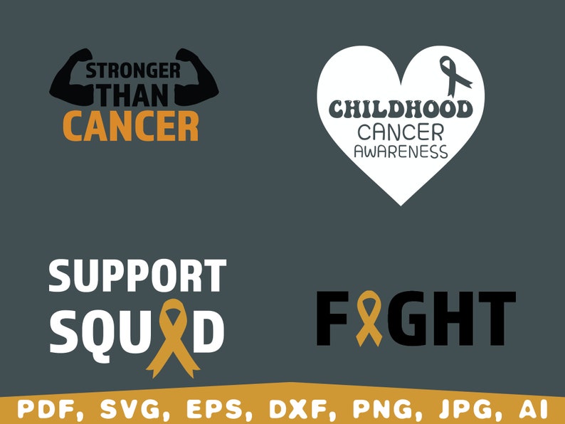 Childhood Cancer Awareness Svg Gold Ribbon Svg Childhood - Etsy
