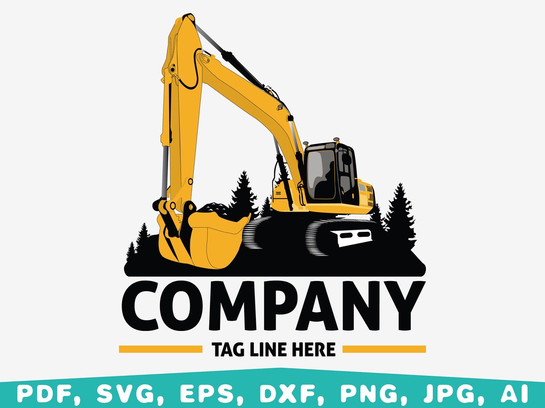 Skid Steer Loader Logo, Track Skid Steer Svg, Heavy Equipment Logo ...