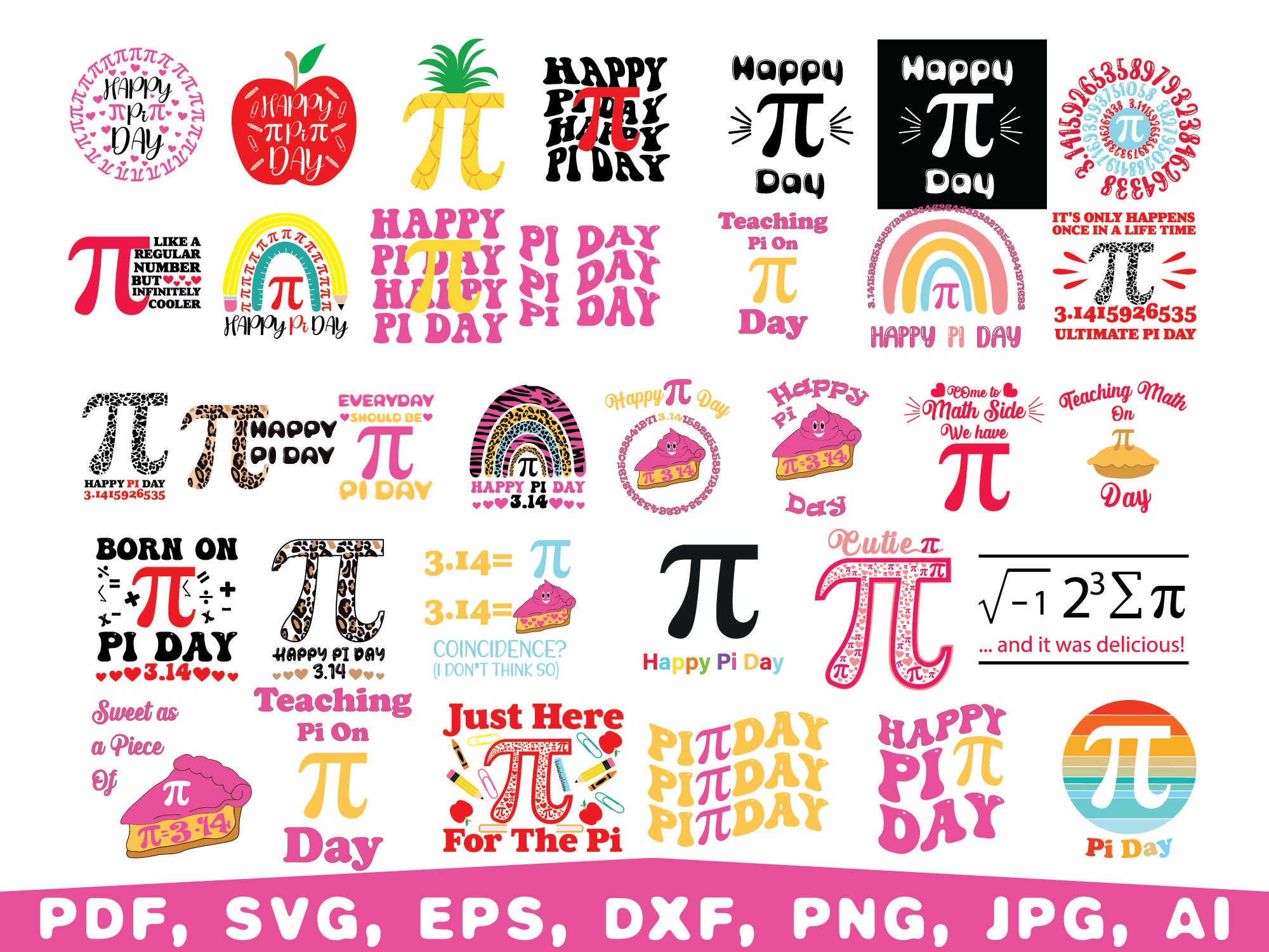 Pi Day Svg 3.14 Svg Teacher Pi Day Svg Math Teacher Svg - Etsy