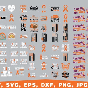 CRPS Awareness Svg, Orange Ribbon SVG, Crps Cut Files, Crps Ribbon SVG ...