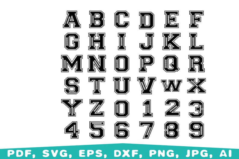 Football Font Svg Football Alphabet Svg Half Leopard - Etsy