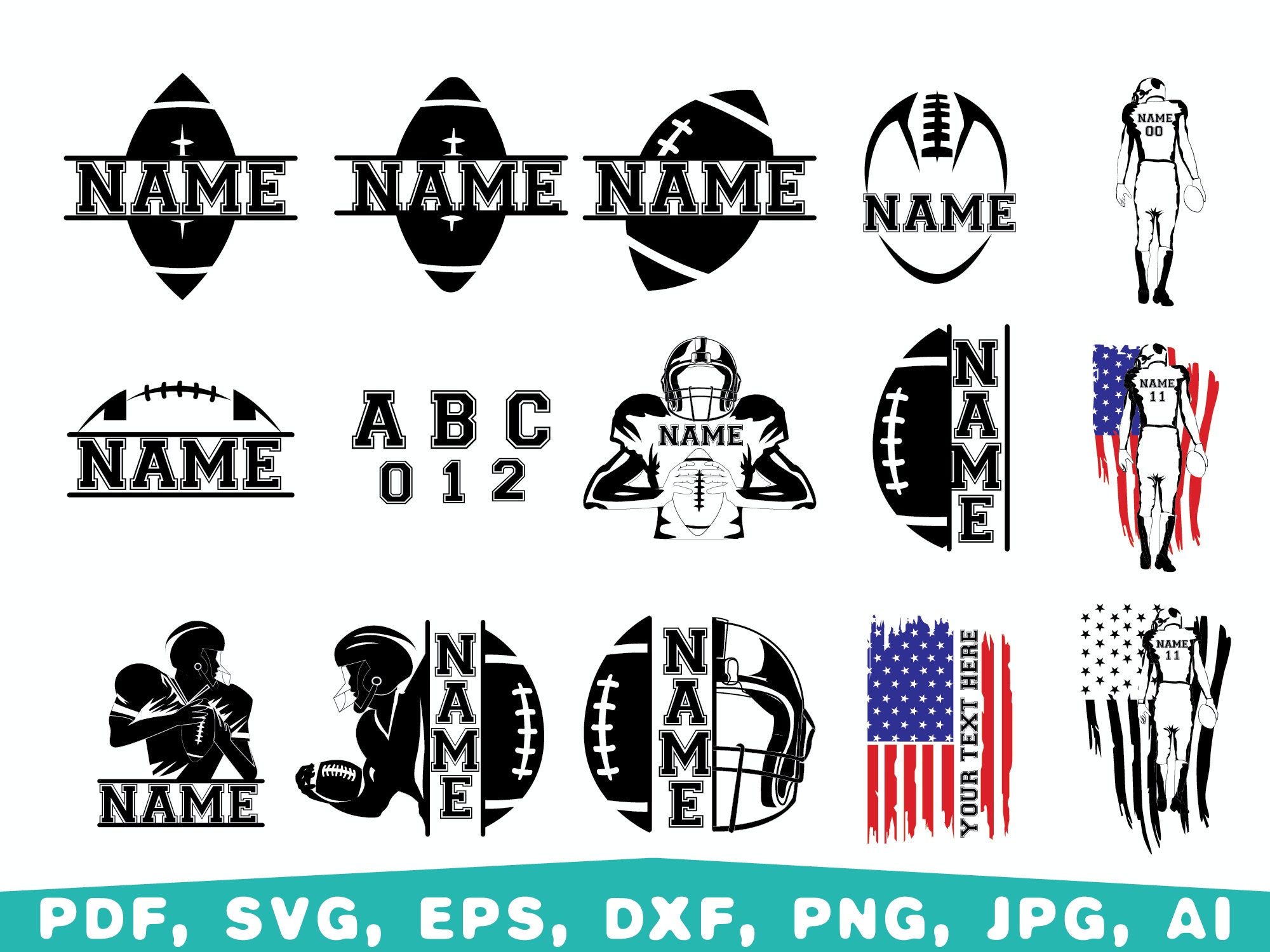 Football Player Svg Football Name Svg Football Svg Football - Etsy UK