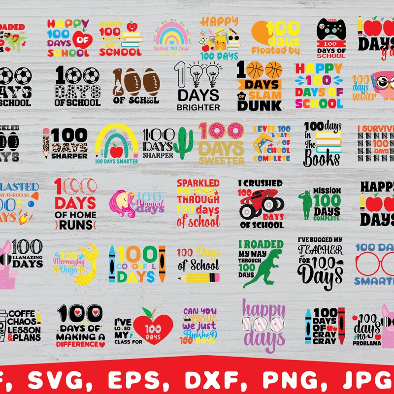 100 Days Smarter Svg - Etsy