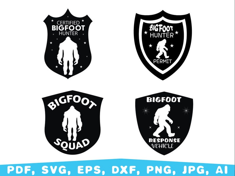 Bigfoot SVG Bundle, Sasquatch Clipart (digital Files) - Etsy