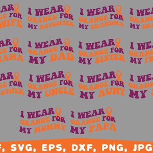 Multiple Sclerosis Awareness Svg, Orange Ribbon Svg, Multiple Sclerosis ...