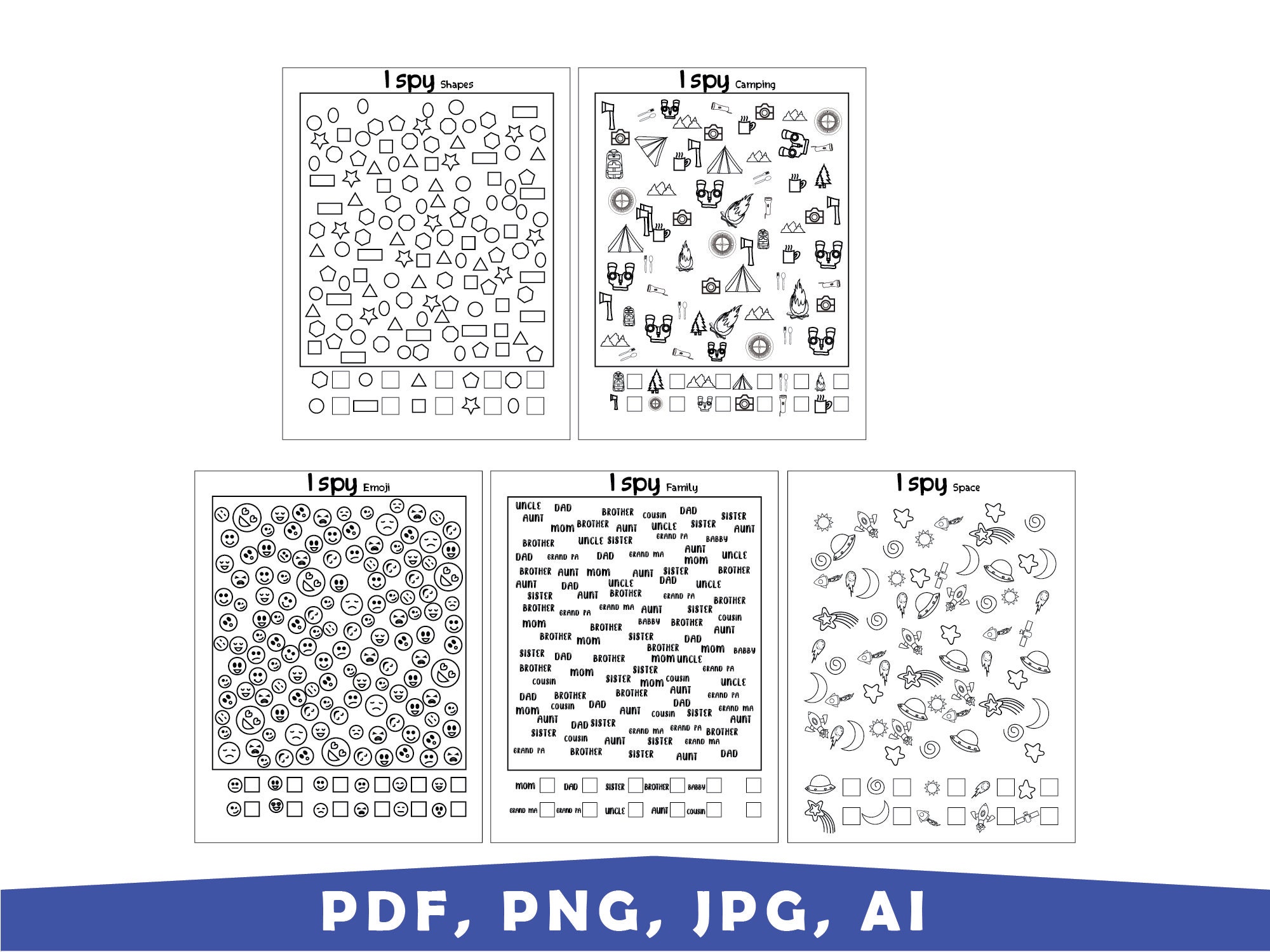 25 I Spy Game Fun I Spy Activity Pages for Kids Classroom - Etsy Australia