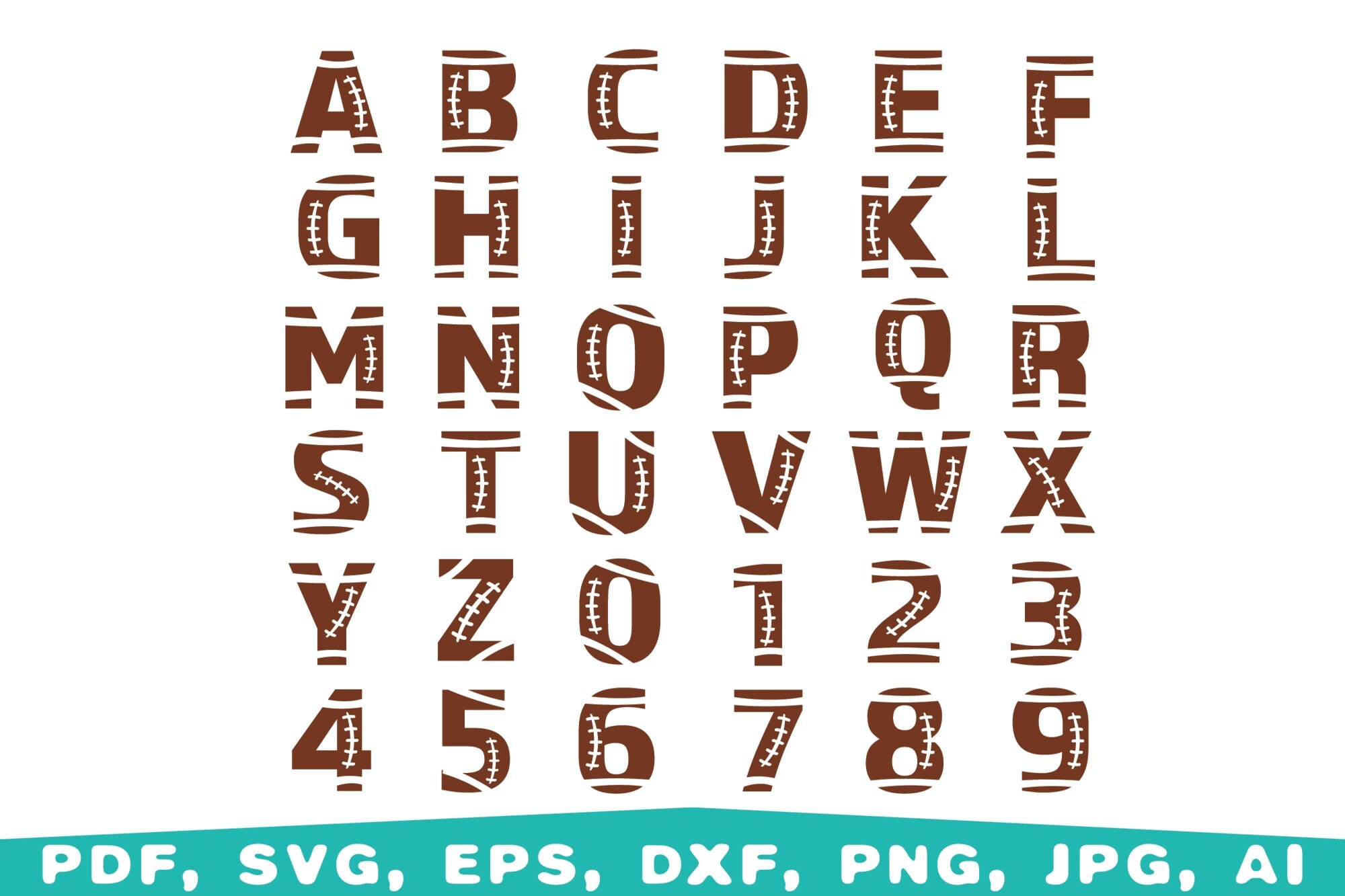 Football Font Svg Football Alphabet Svg Half Leopard - Etsy Ireland