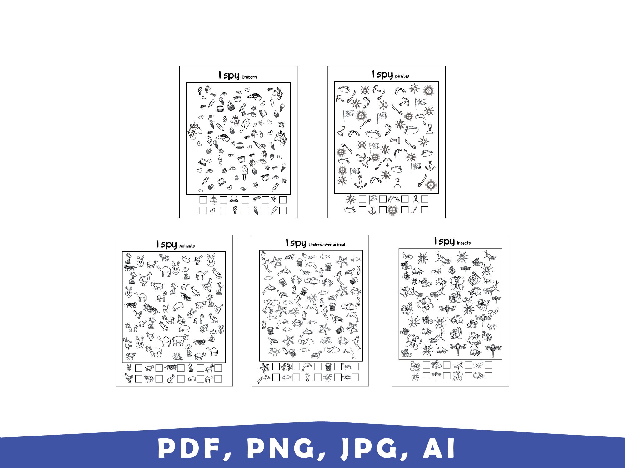 25 I Spy Game Fun I Spy Activity Pages for Kids Classroom | Etsy Australia