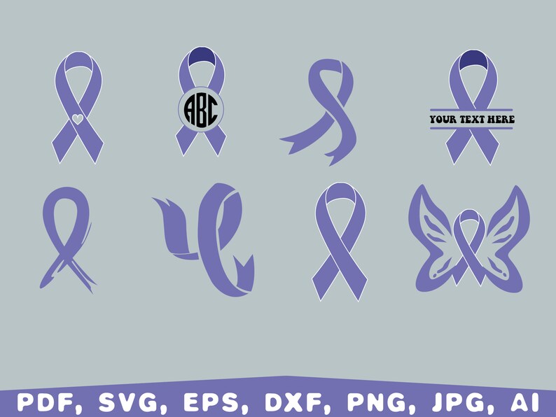 Stomach Cancer Awareness Svg Periwinkle Ribbon SVG Stomach - Etsy