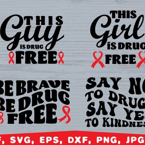 Red Ribbon Week Svg, No to Drugs SVG, Anti-drug Svg, Red Ribbon Svg ...