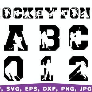 Hockey Alphabet Svg, Hockey Svg, Hockey Font Svg, Hockey Letters and ...