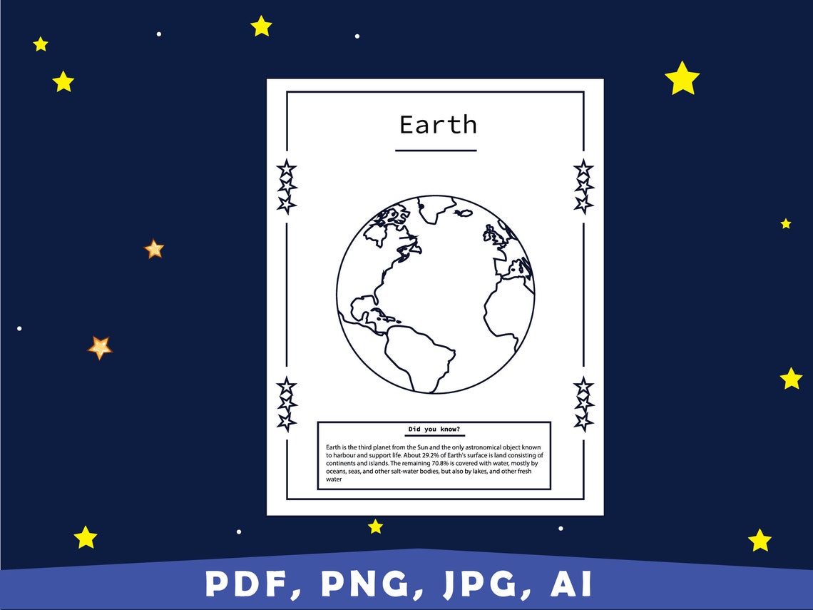 Planet Coloring Pages, Space Solar System Coloring Book, Space Activity ...