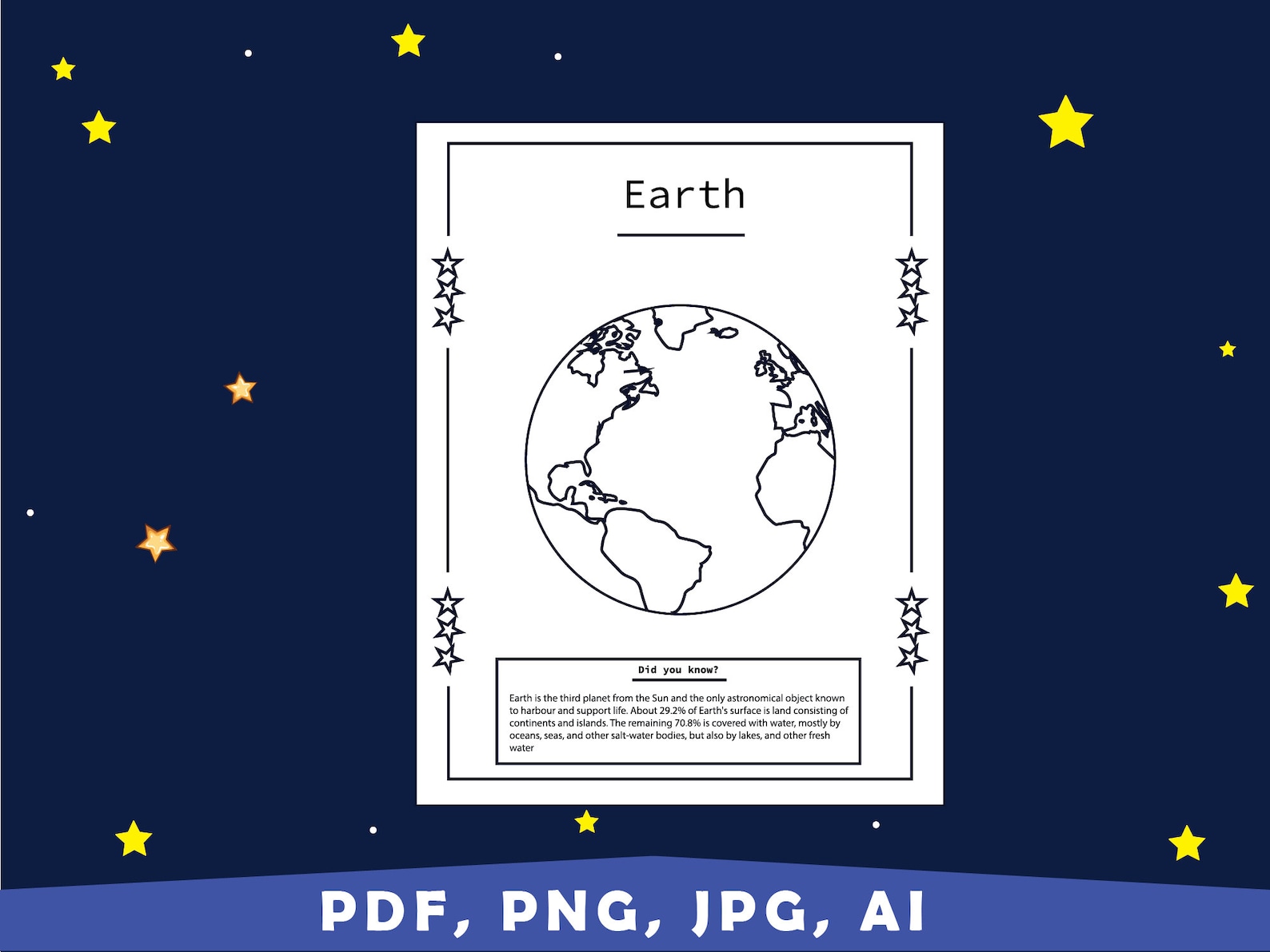 Planet Coloring Pages Space Solar System Coloring Book Space - Etsy